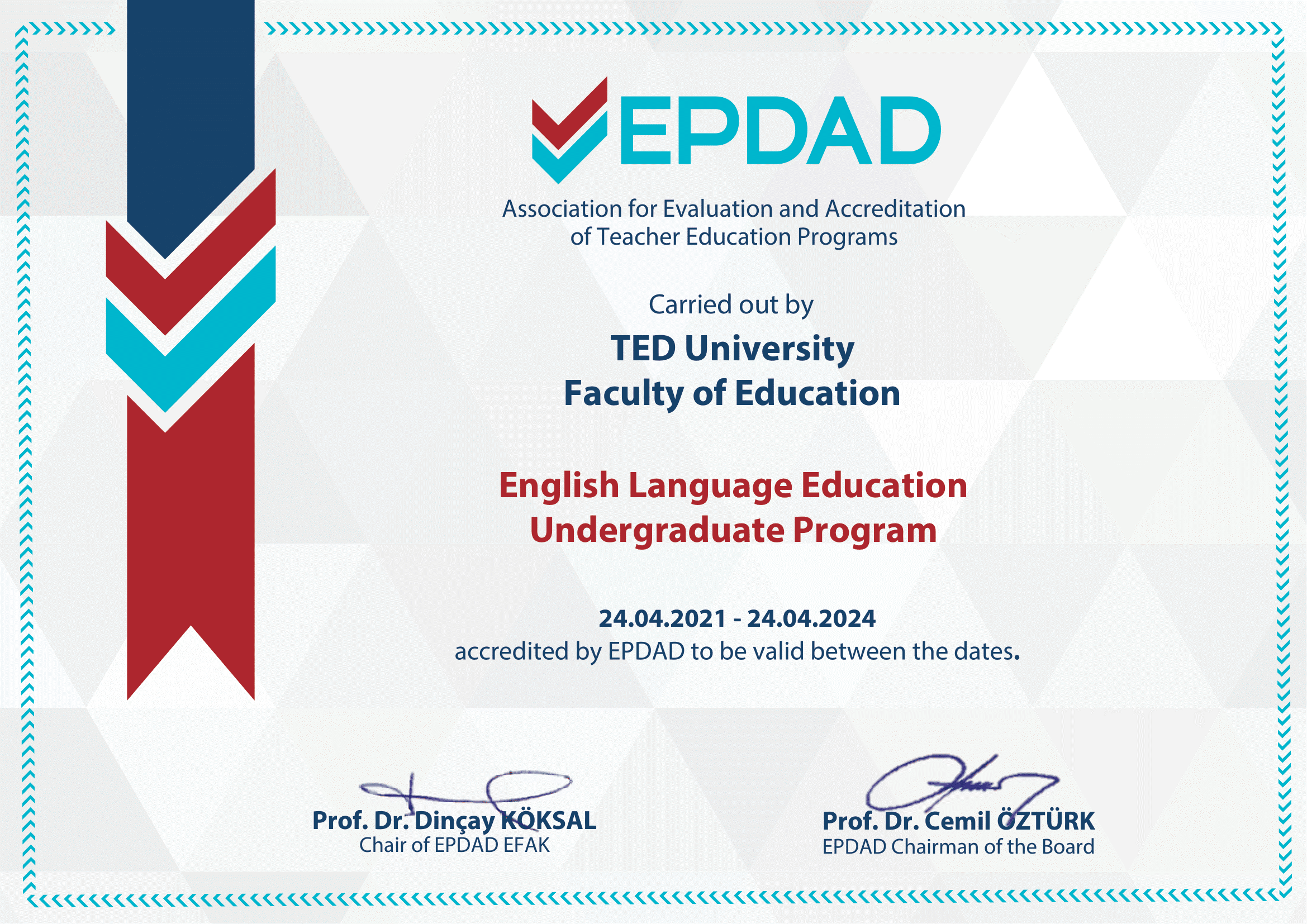 Accreditation | TED University